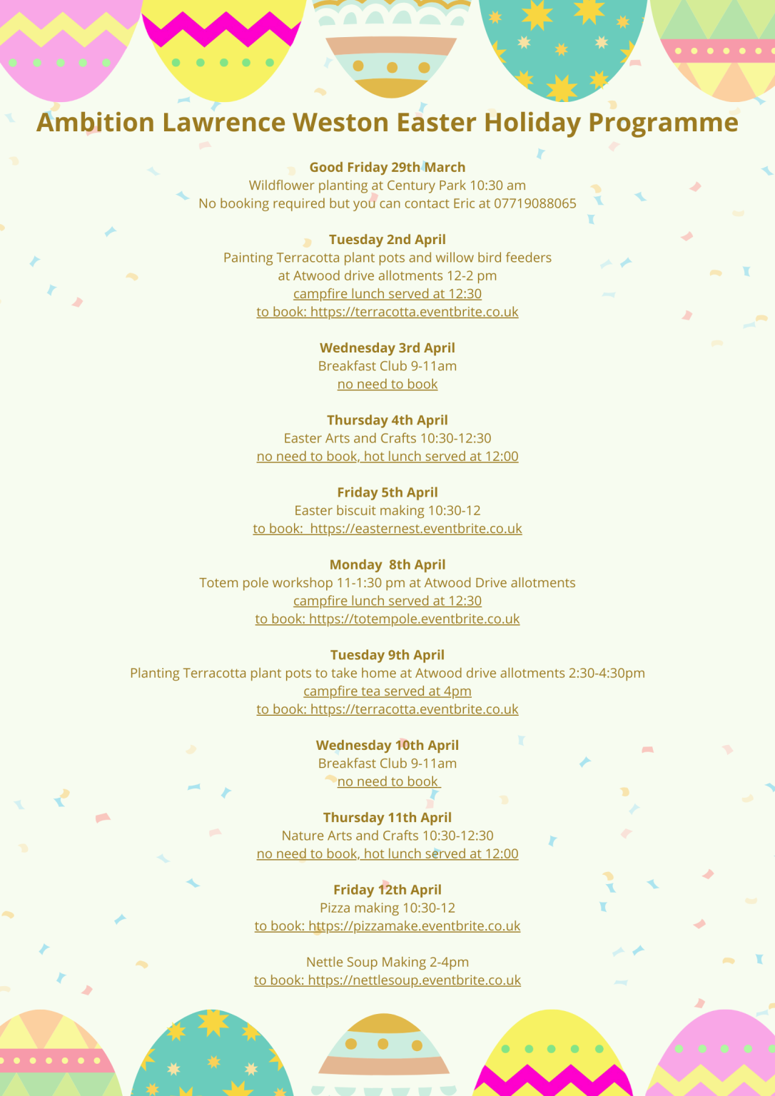 Easter Holiday programme - Ambition Lawrence Weston